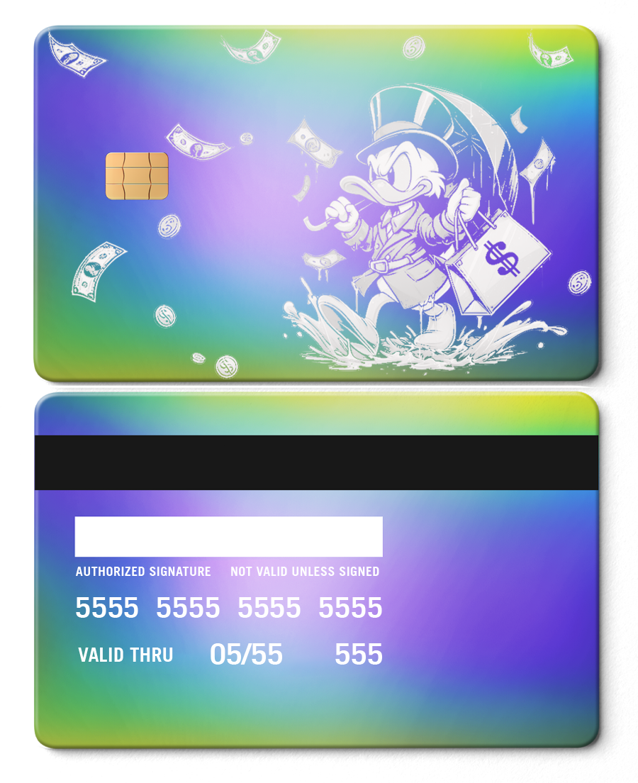 Scrooge Raining Cash Card