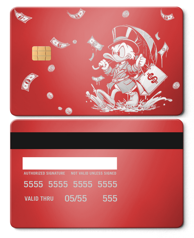 Scrooge Raining Cash Card